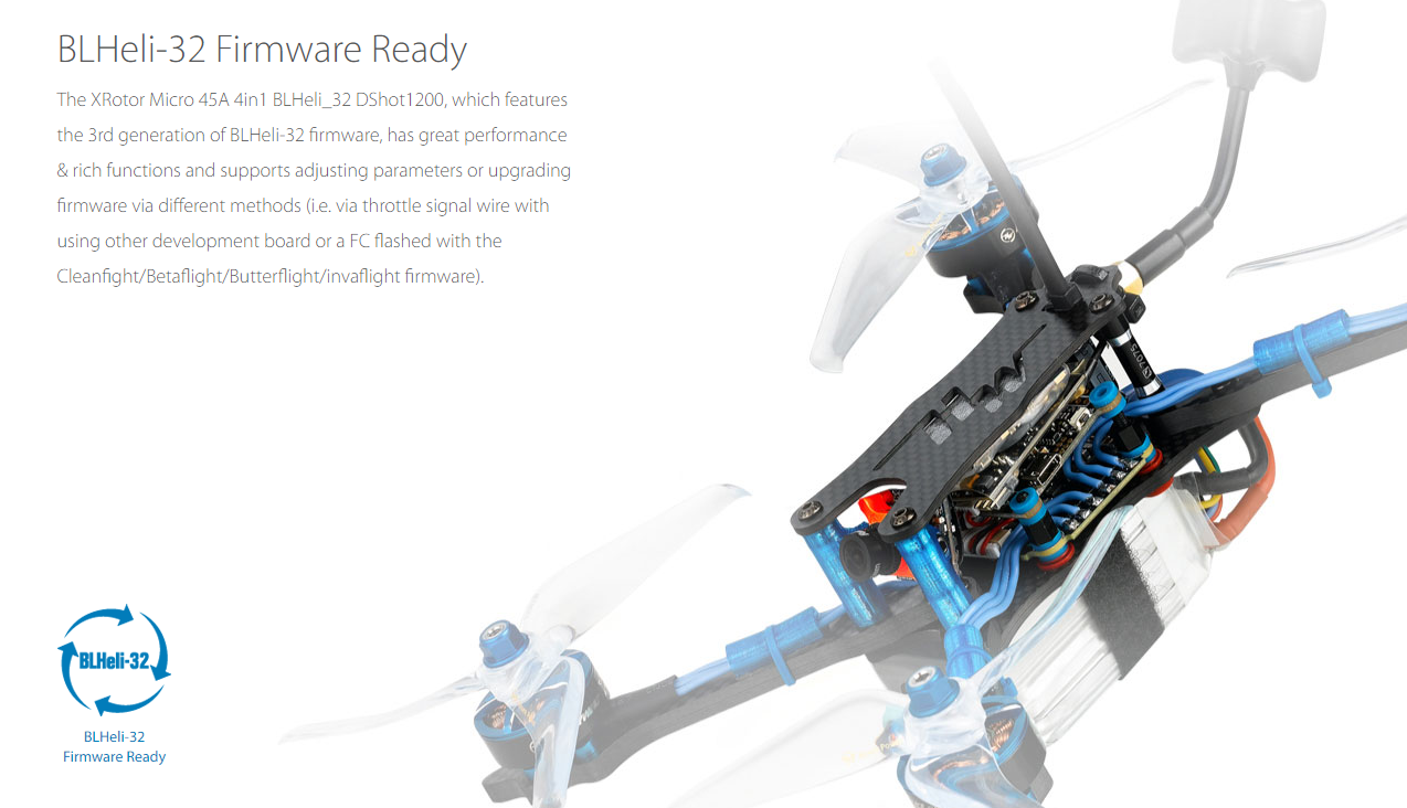 HOBBYWING XRotor Micro 45A 4in1 BLHeli32 6S Speed Controller ESC for ...